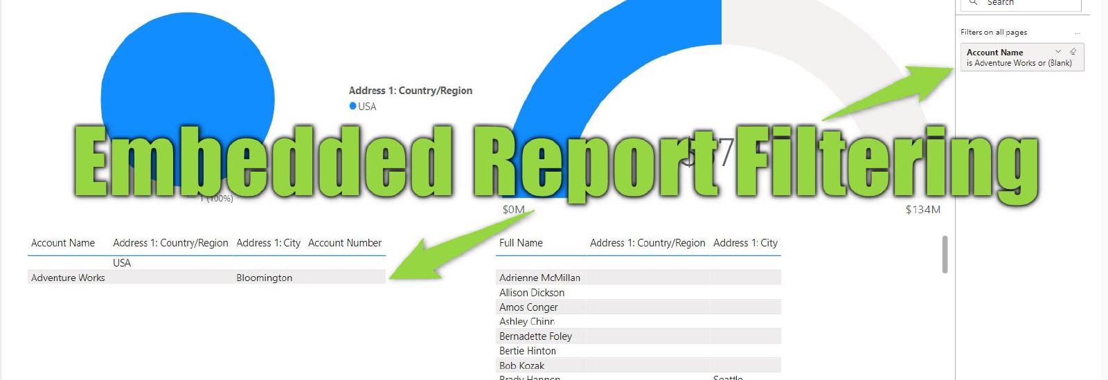 PowerBI: Filtering Embedded Reports