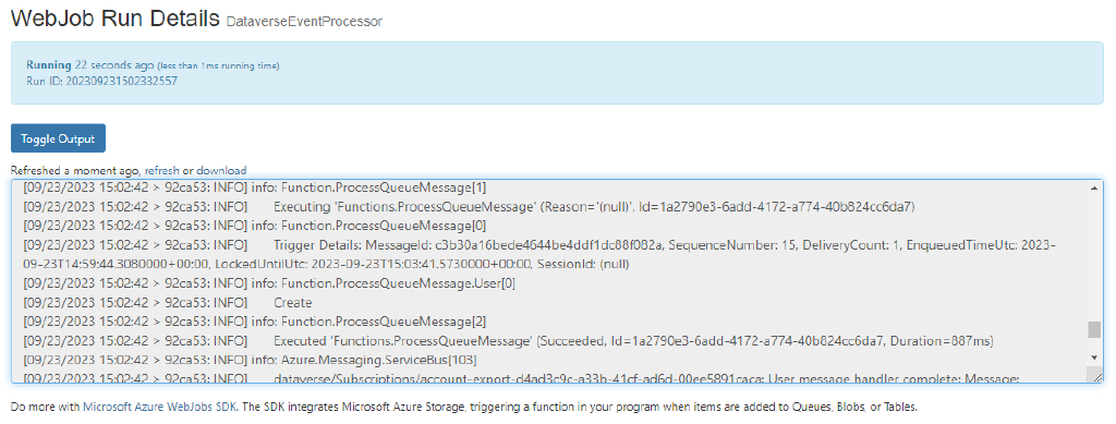 Service Bus 2: Processing Events with a WebJob