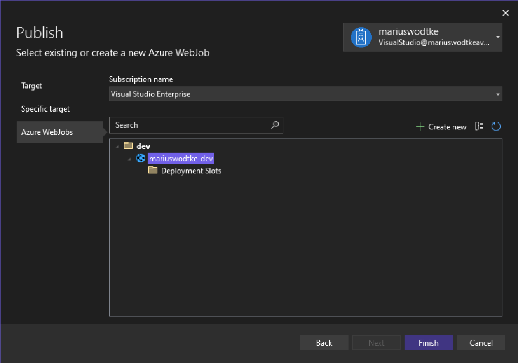 Service Bus 2: Processing Events with a WebJob